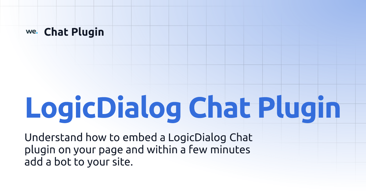 LogicDialog Chat Plugin | Chat Plugin